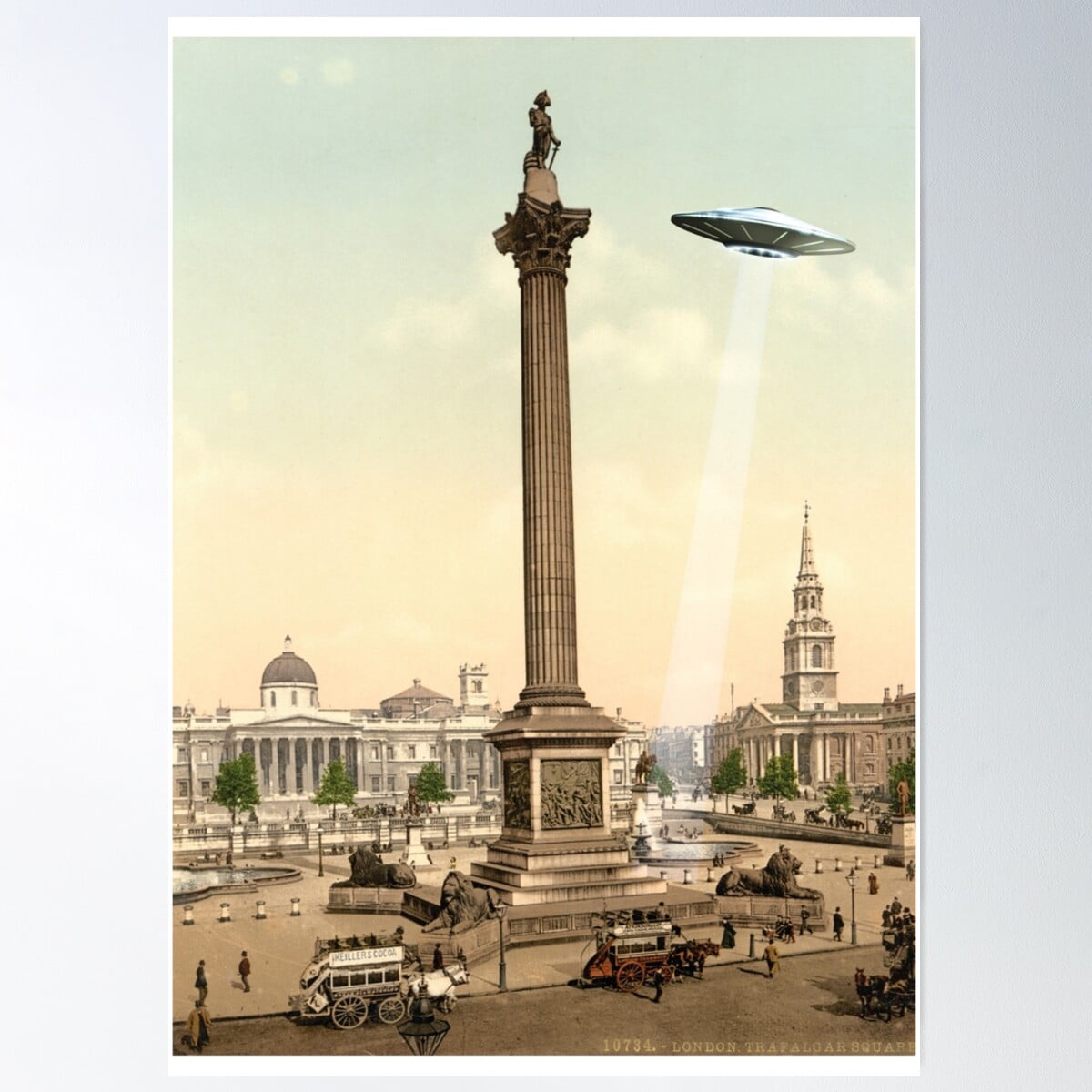 Trafalgar Square And The National Museum, London,1890'S Ufo Poster Wall ...