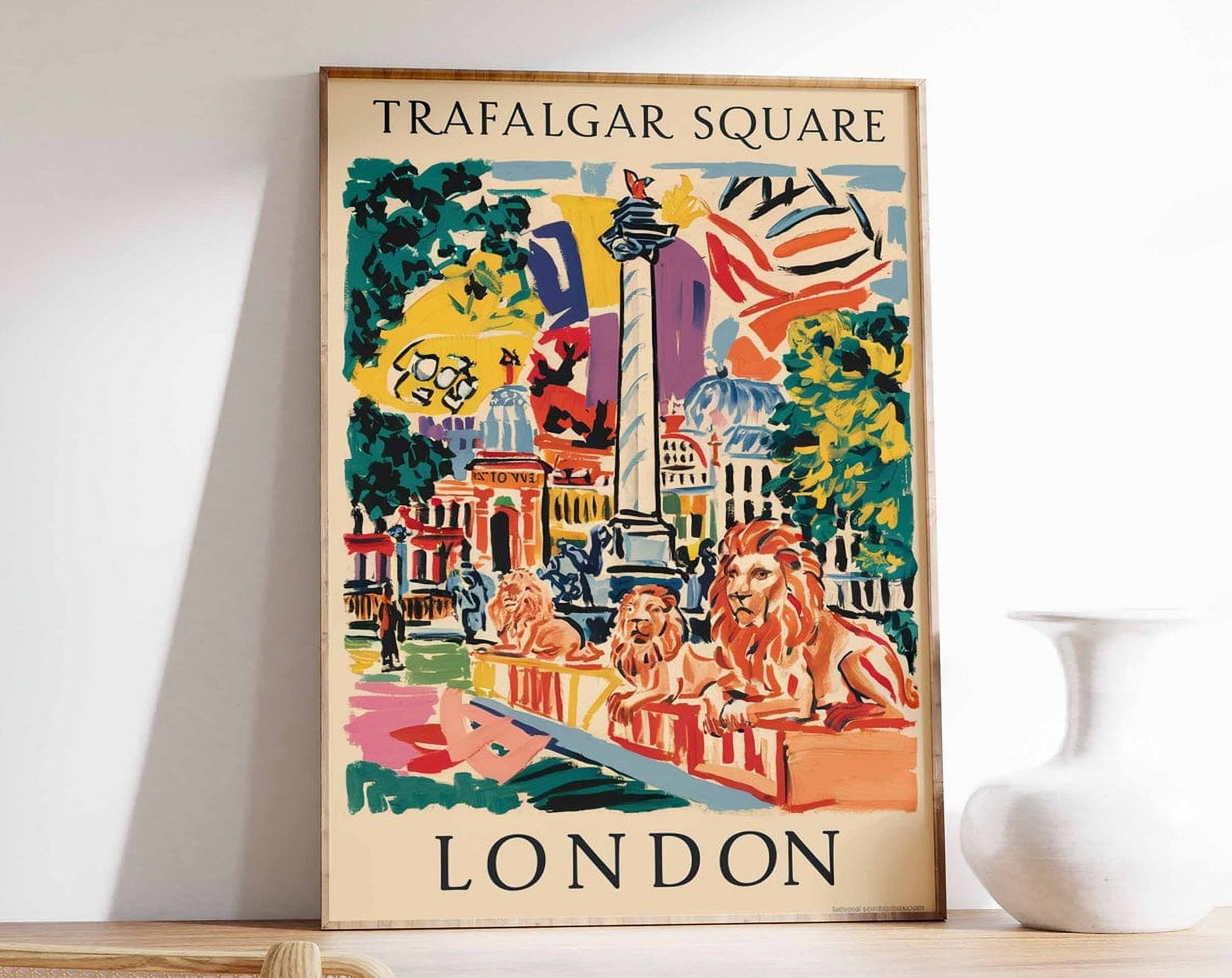 Trafalgar Square Poster, London Print, London Art, London Poster ...