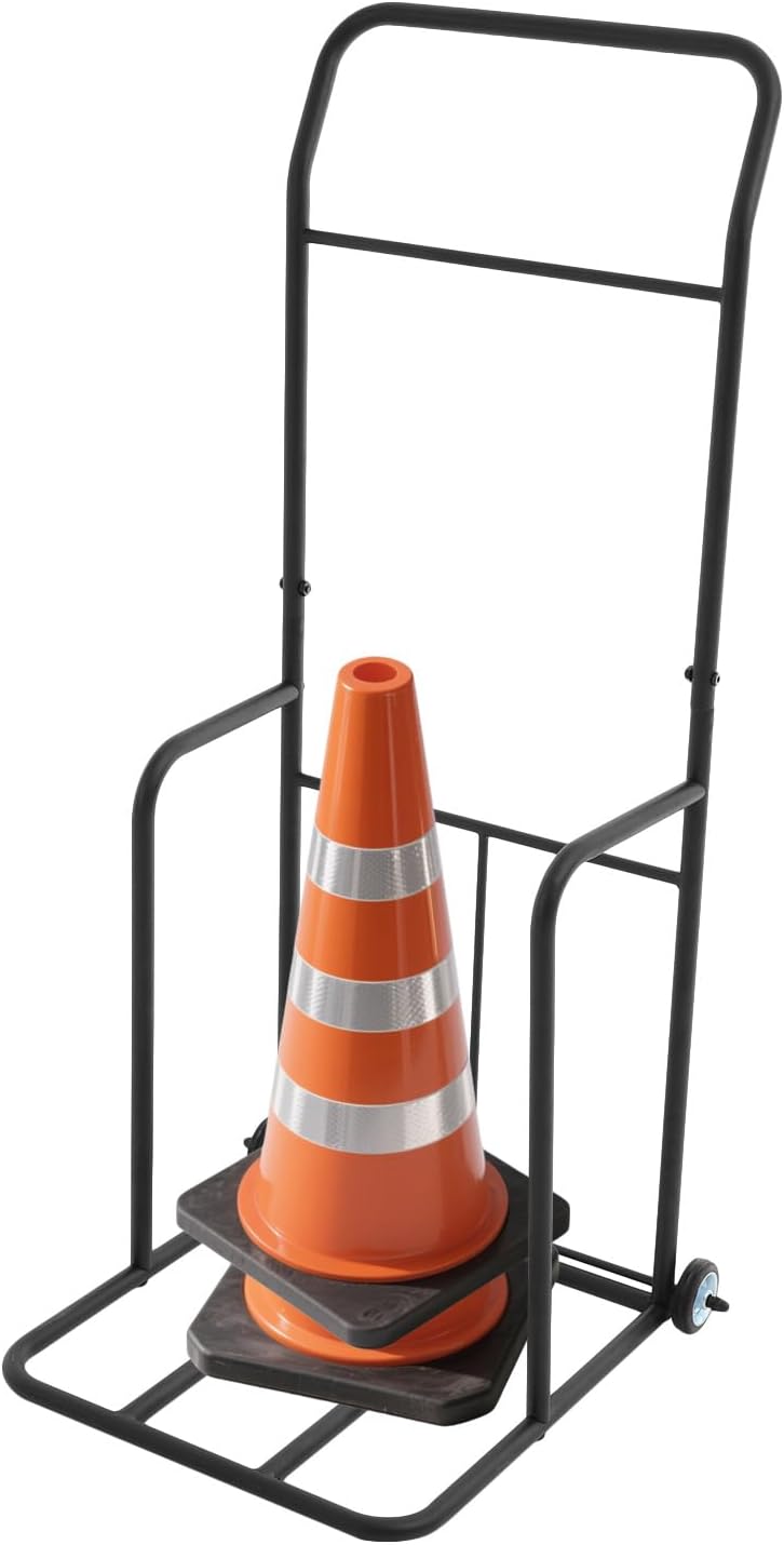 Traffic Cone Cart with Wheels, 350 lbs Capacity Storage Dolly Holder ...