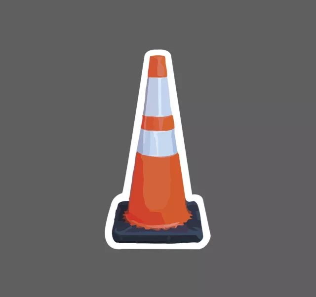 Traffic Cone Sticker Construction Waterproof Sticker Phone Decal Water ...