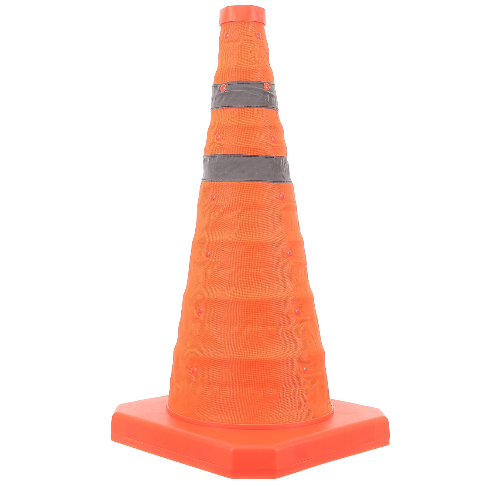 Orange Collapsible Reflective Cones for Decor with Stable Base and ...