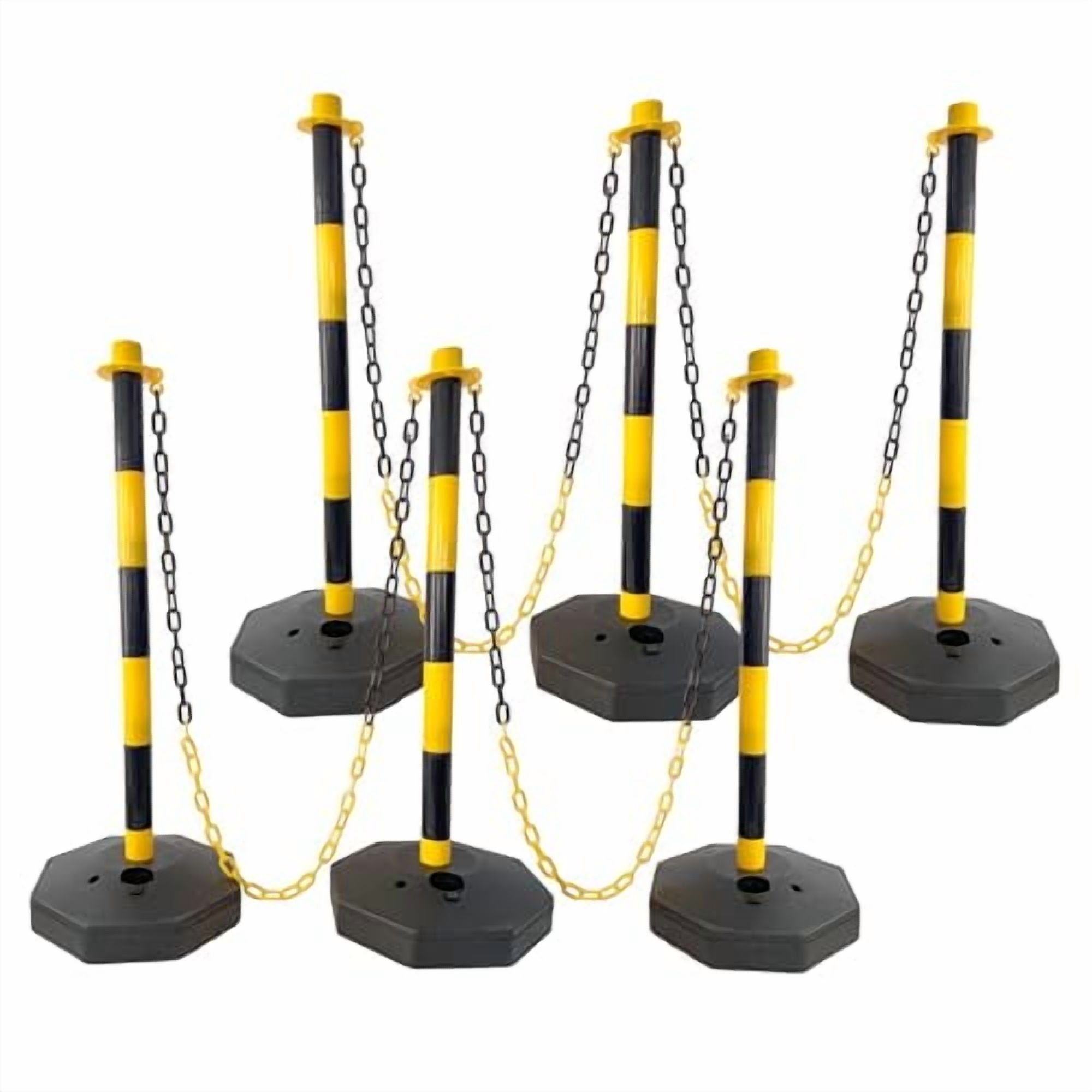 Traffic Delineator Post Cones, 6 Pack Traffic Safety Delineator Barrier ...