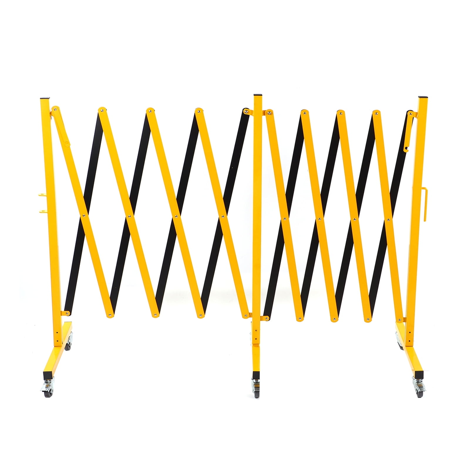 16.4ft Expandable Metal Barricade with Wheels – Retractable Safety ...