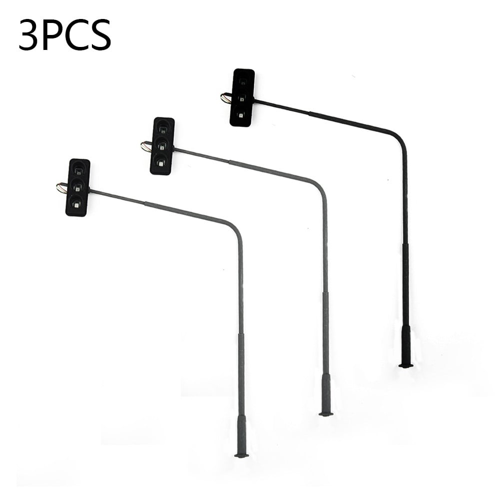 Traffic Lights HO Scale 1:87 3 Pcs with Pedestrian Signals LED ...