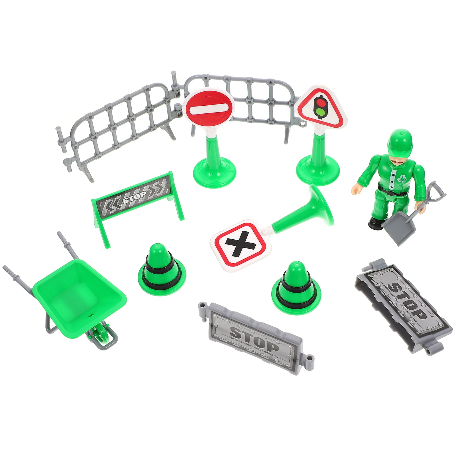 Traffic Model Cars Toys Simulation Road Sign Signs Playset Plastic ...