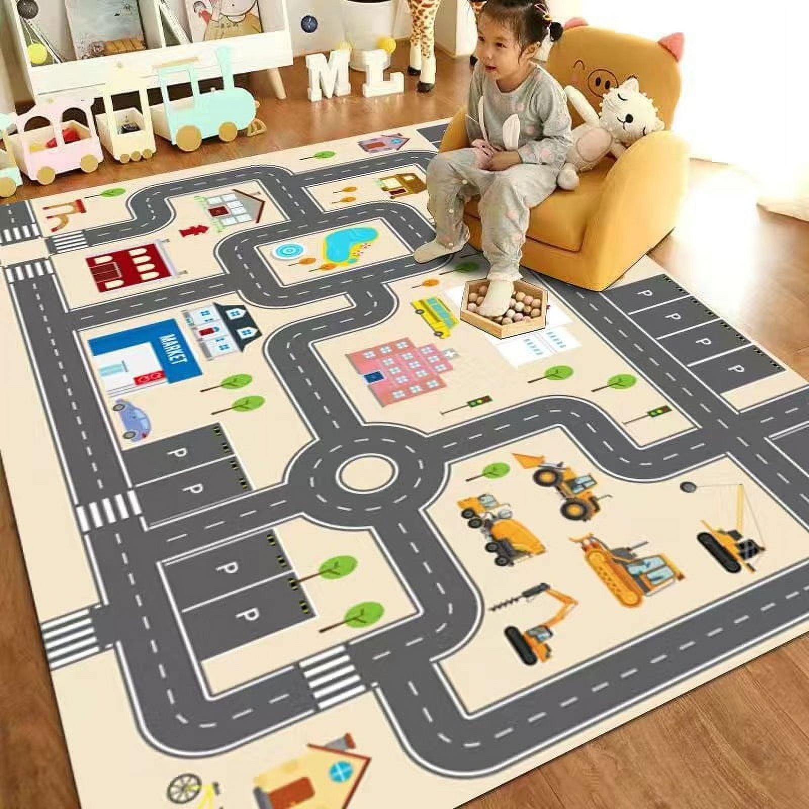 Traffic Route Map Carpet 20'' x 31'' Bedroom Sofa Rug Door Mat Kitchen ...