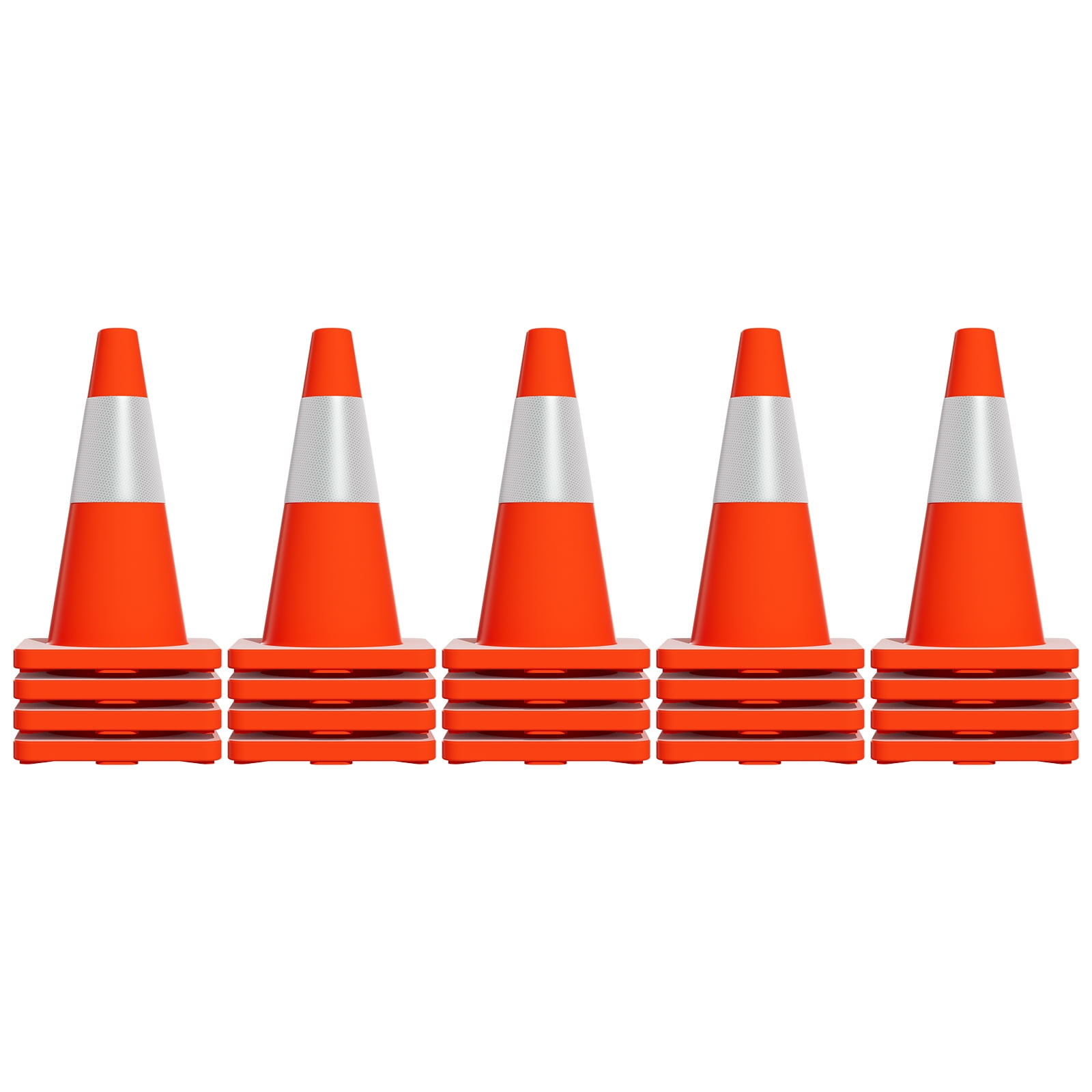 Traffic Safety Cones, 18 in Height, 20 PCS PVC Orange Traffic Cone with ...
