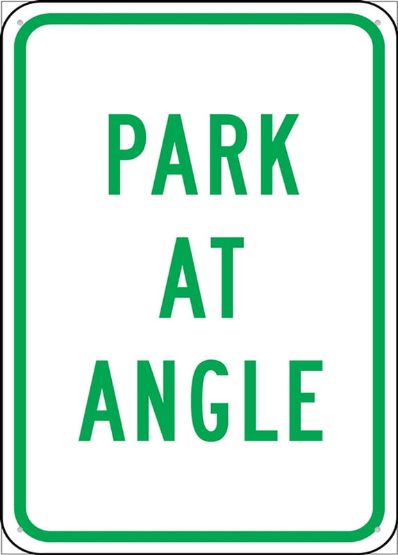 Traffic Sign Park At Angle Outdoor Metal Sign - 12 X 8 Metal Signs For ...