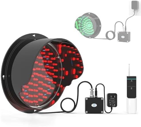 Traffic Signal Light with Remote Control, 2 in 1 Red/Green Stop and Go ...