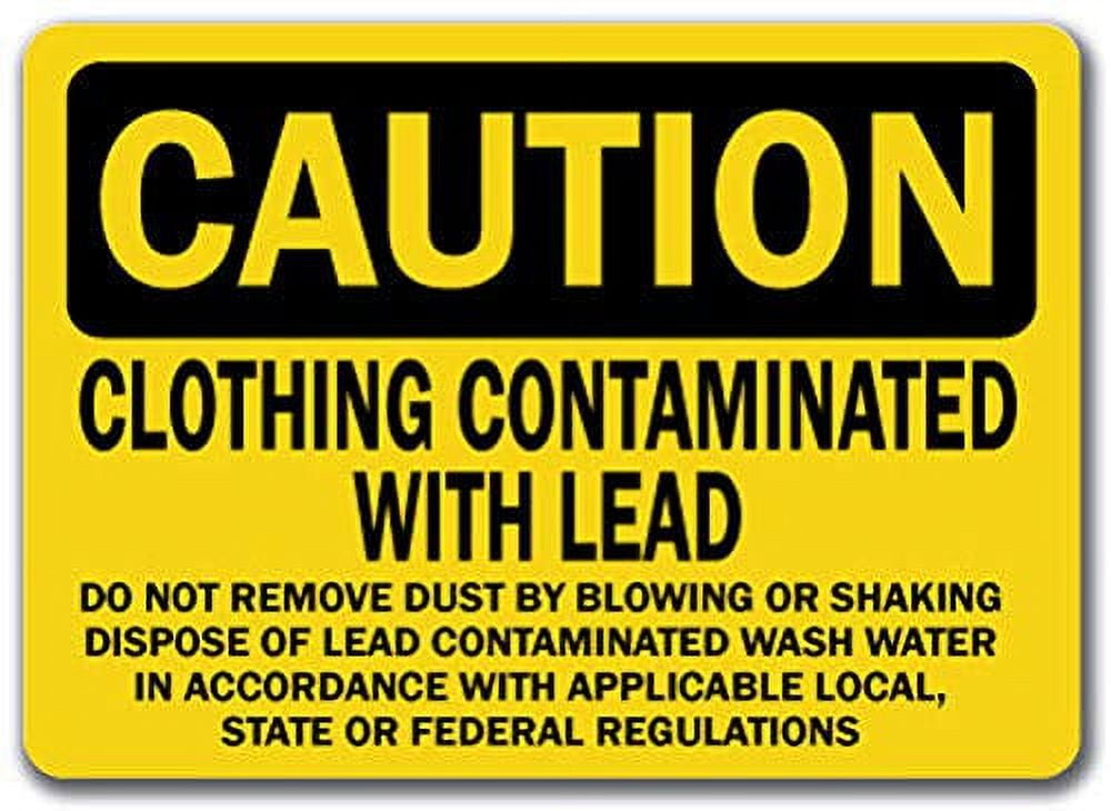 Traffic Signs - Caution - Sign - Clothing Contaminated with Lead ...