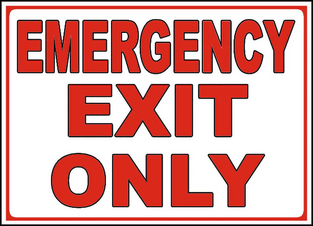 Traffic Signs - Emergency Exit Only Sign 3 12 x 18 Aluminum Sign Street ...