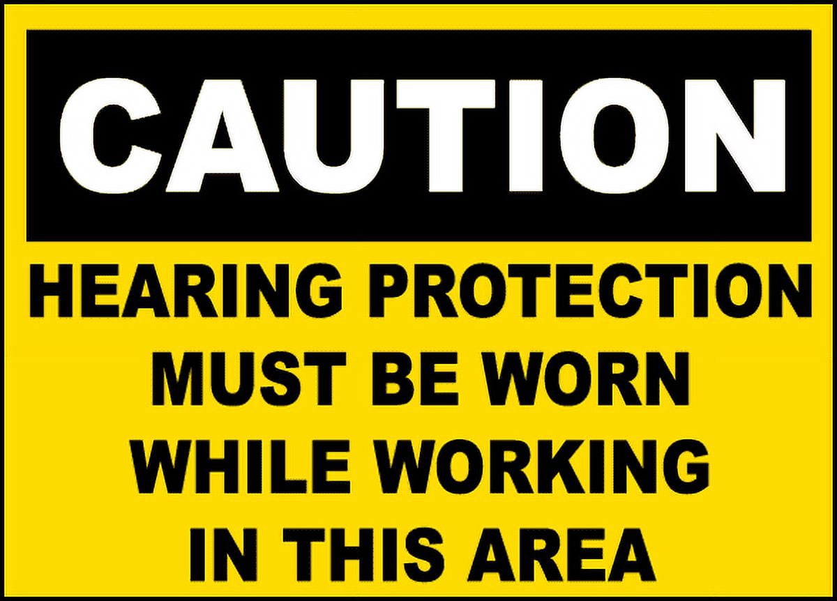 Traffic Signs - Hearing Protection Must Be Worn Sign 2 12 x 18 Aluminum ...