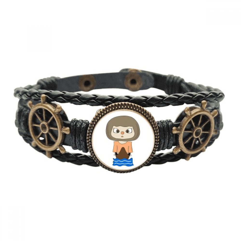 Traffic Tool Boat Sea Float Travel UU Leather Braided Ocean Bracelet ...