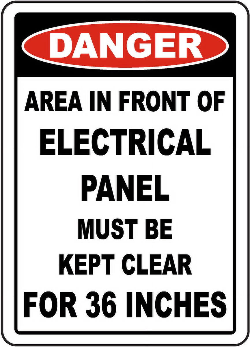 Traffic & Warehouse Signs - Area In Front of Panel Must Be Clear Sign 1 ...