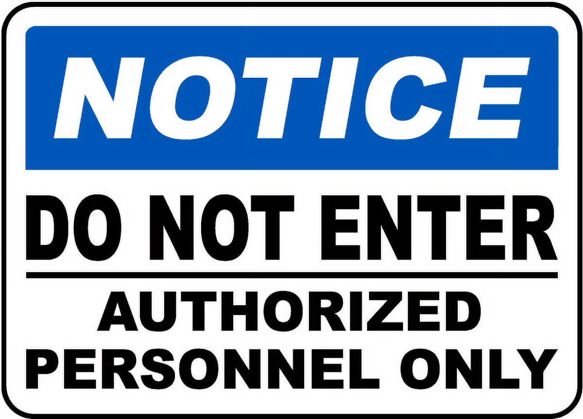 Traffic & Warehouse Signs - Authorized Personnel Only Sign - Weather ...