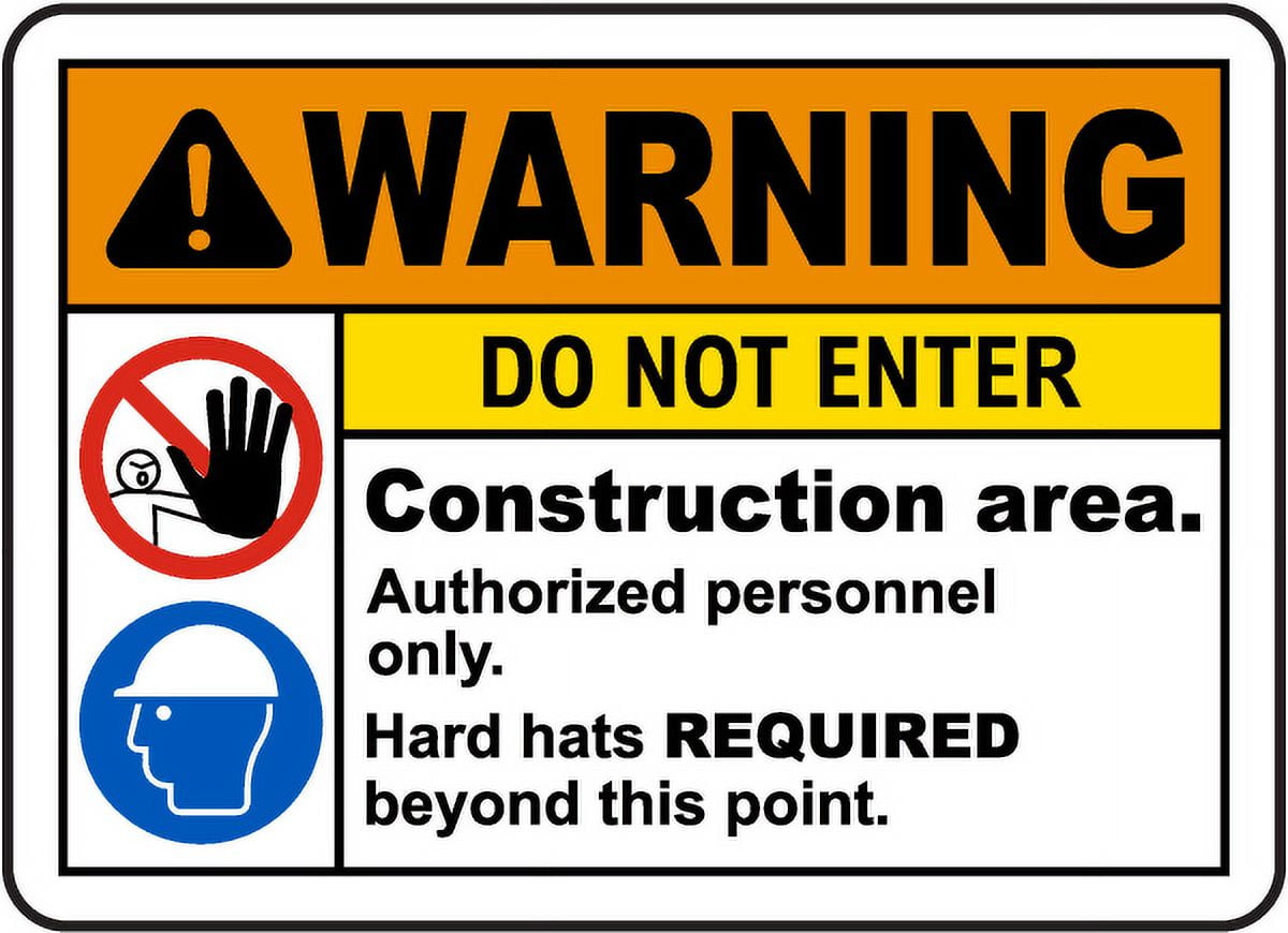Traffic & Warehouse Signs - Construction Area Do Not Enter Sign 1 ...