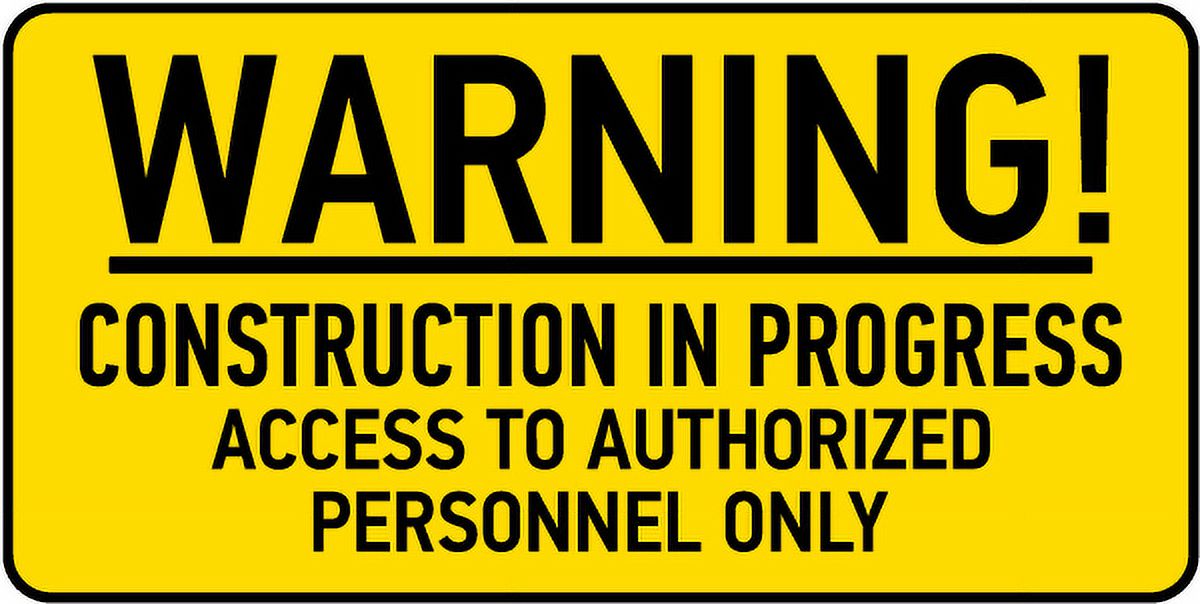 Traffic & Warehouse Signs - Construction In Progress Sign 5 - Weather ...