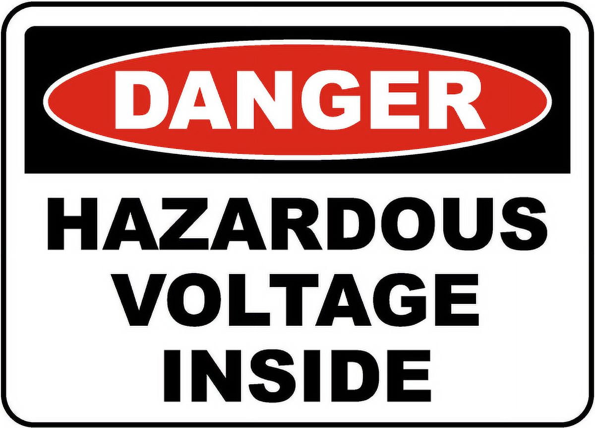 Traffic & Warehouse Signs - Danger Hazardous Voltage Inside Sign ...