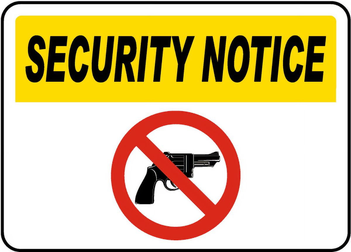 Traffic & Warehouse Signs - Firearms Prohibited Sign - Weather Approved ...