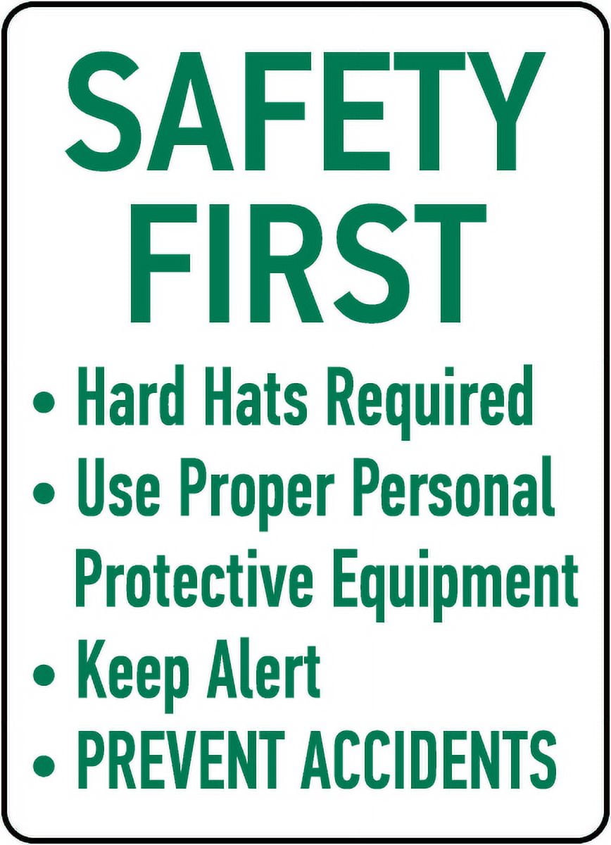Traffic & Warehouse Signs - Hard Hats Required Use Proper PPE Sign ...
