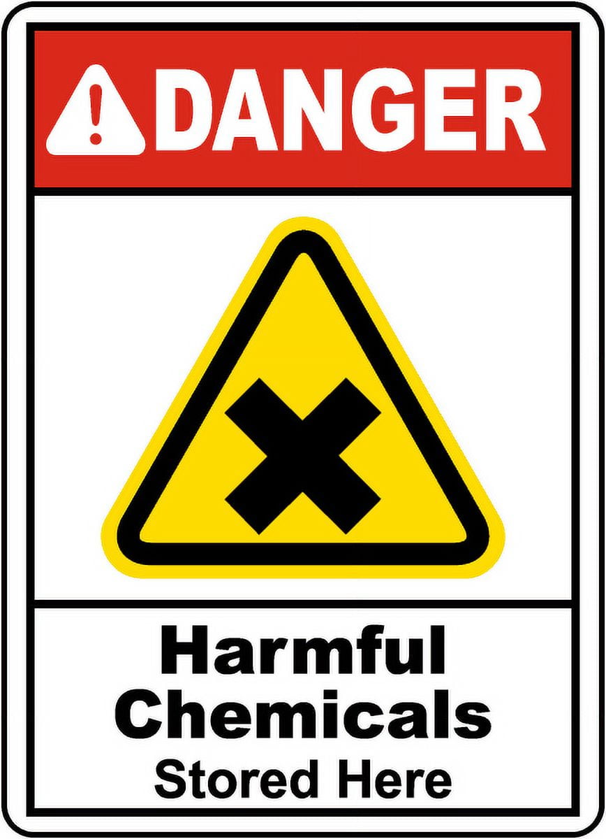 Traffic & Warehouse Signs - Harmful Chemicals Stored Here Sign ...