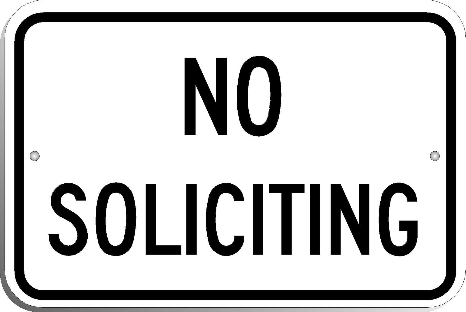 Traffic & Warehouse Signs - Highway Traffic Supply No Soliciting Sign ...