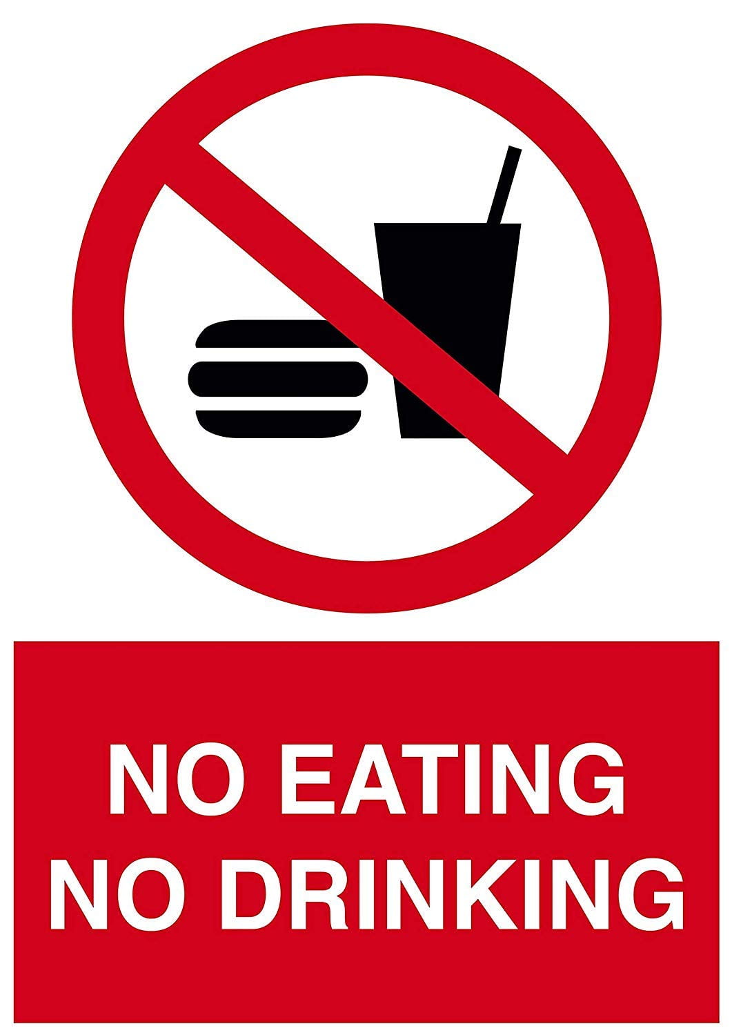 Traffic & Warehouse Signs - No Eating No Drinking Sign - Weather ...