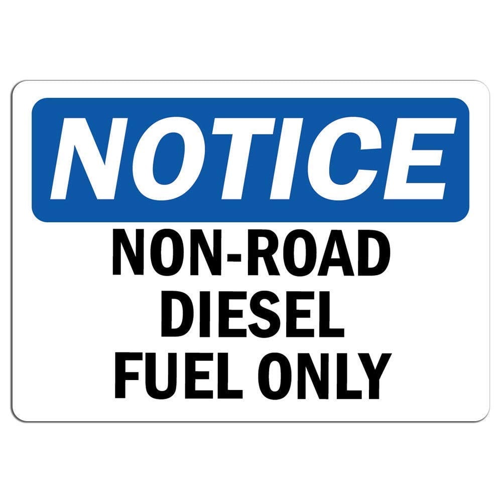 Traffic & Warehouse Signs - Notice - Non-Road Diesel Fuel Only Sign ...