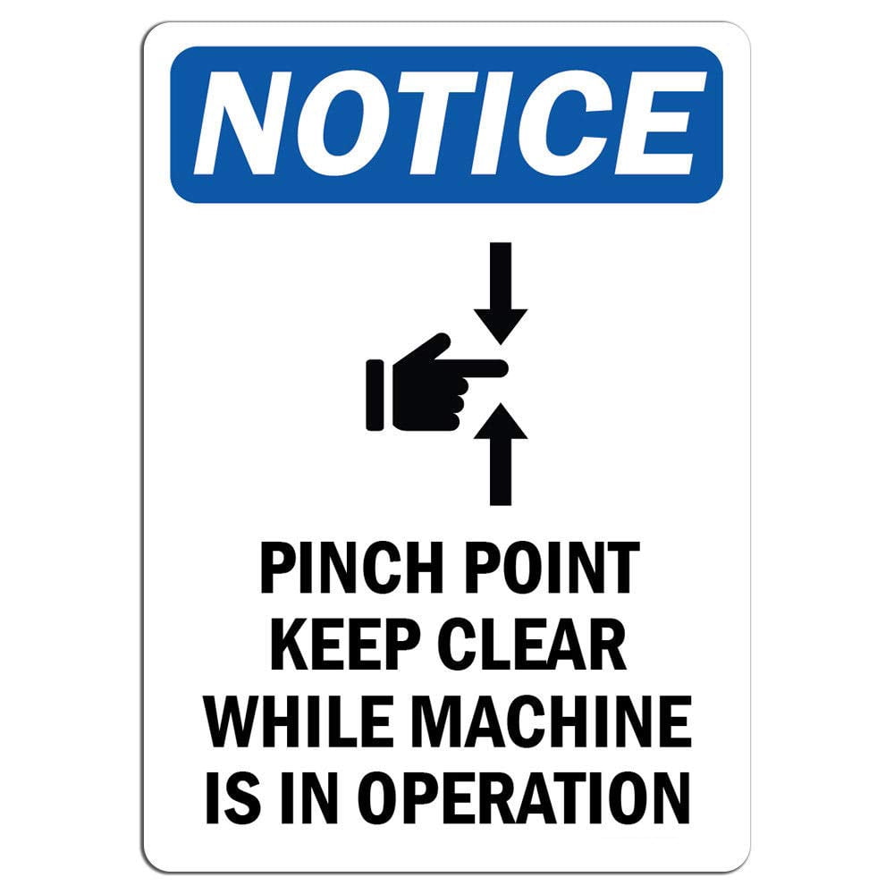 Traffic & Warehouse Signs - Notice - Pinch Point Keep Clear While Sign ...