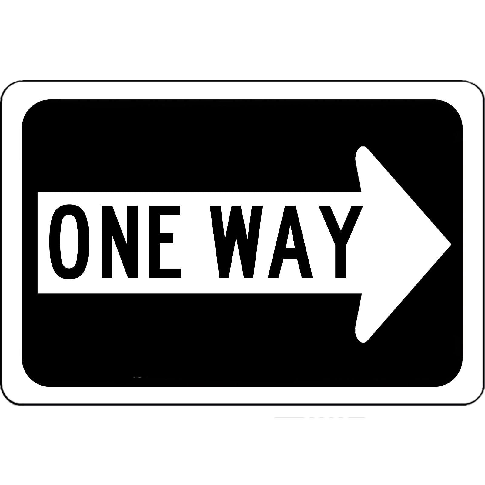 Traffic & Warehouse Signs - One Way Right Arrow Sign - Will Not Rust ...