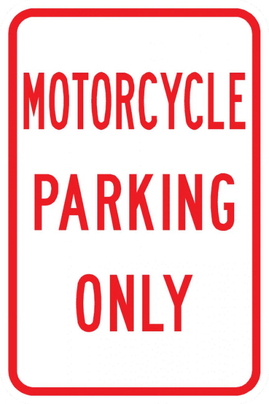 Traffic & Warehouse Signs - PS-29-Motorcycle Parking Only Sign ...