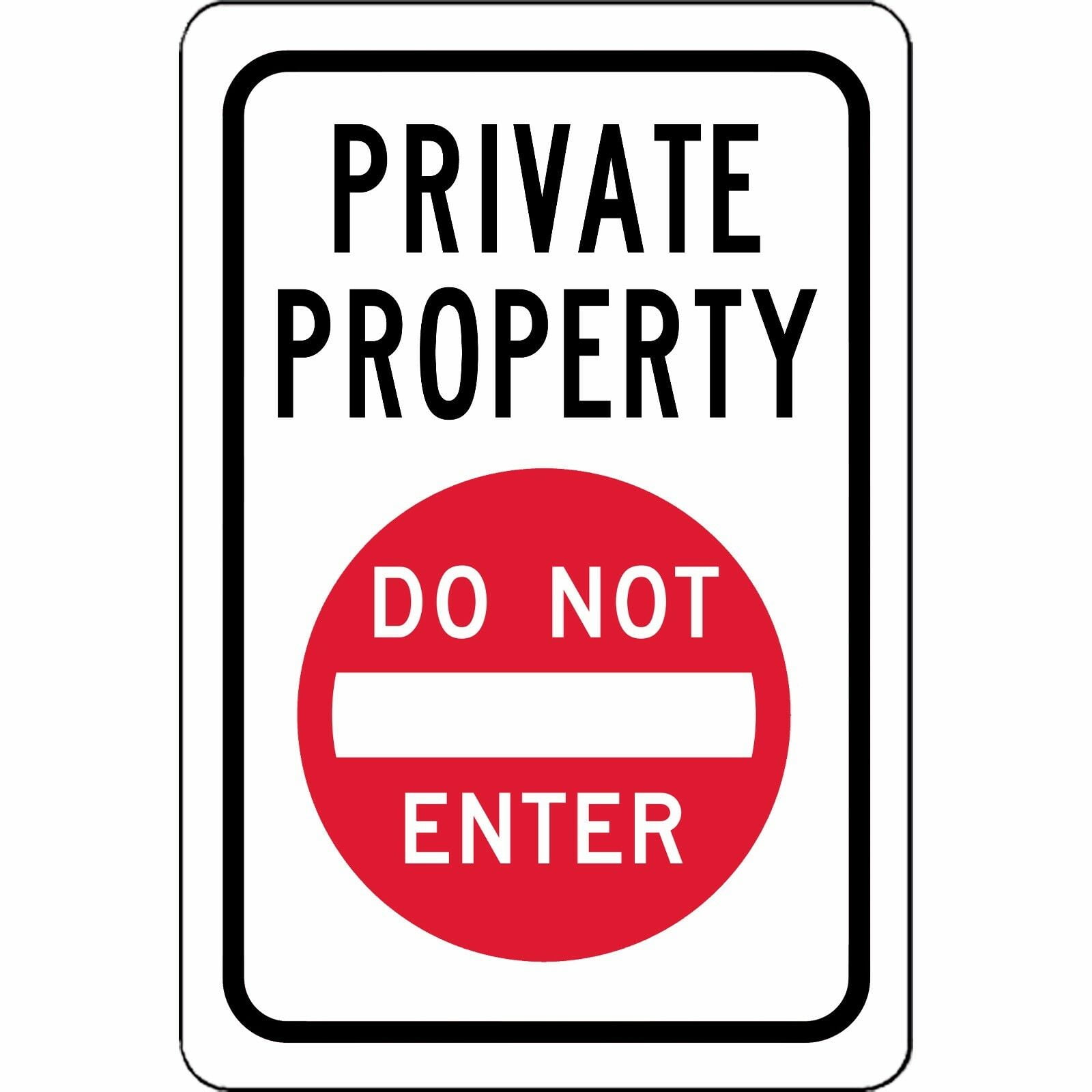 Traffic & Warehouse Signs - Private Property Do Not Enter Symbol Sign ...