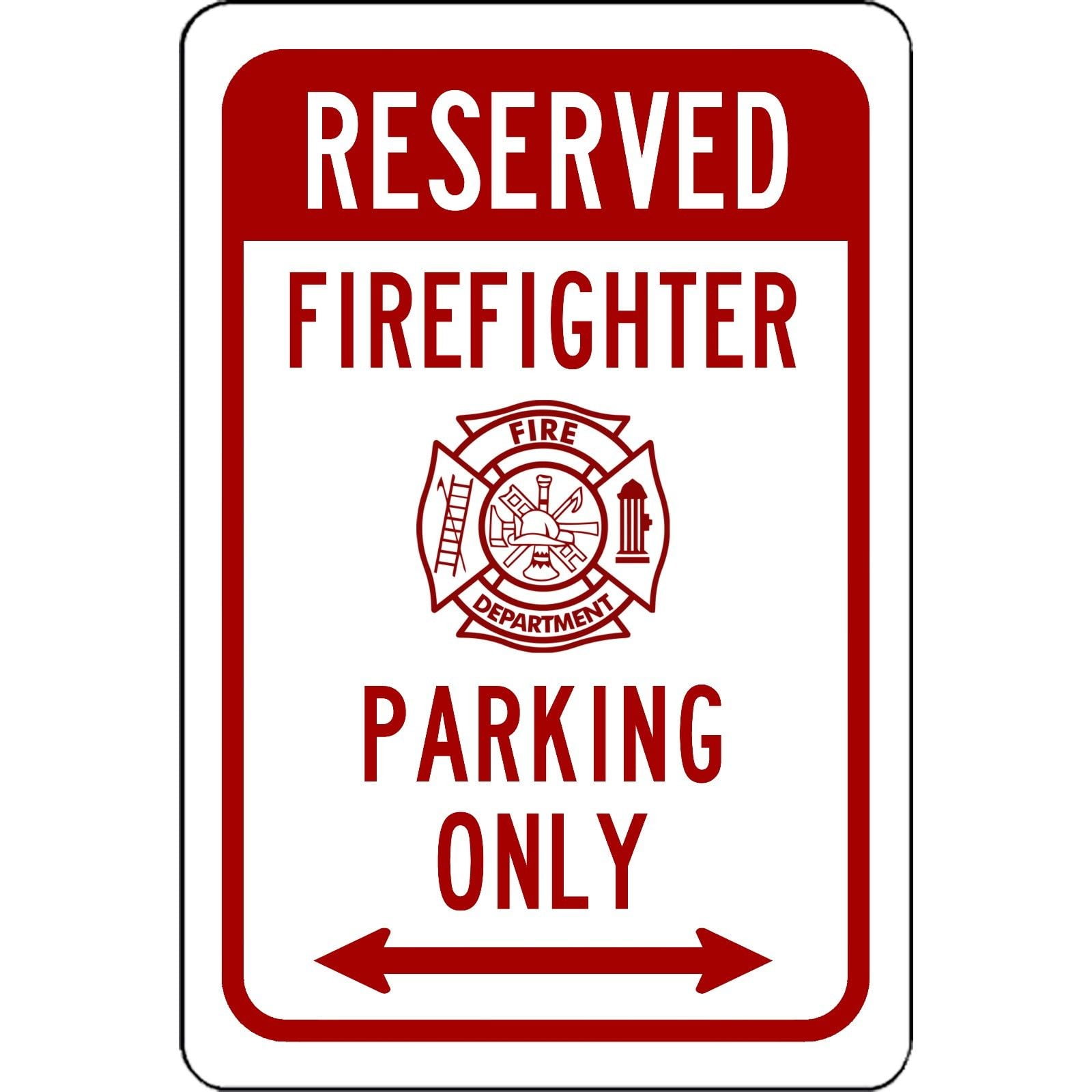 Traffic & Warehouse Signs - Reserved Firefighter Parking Only Sign ...