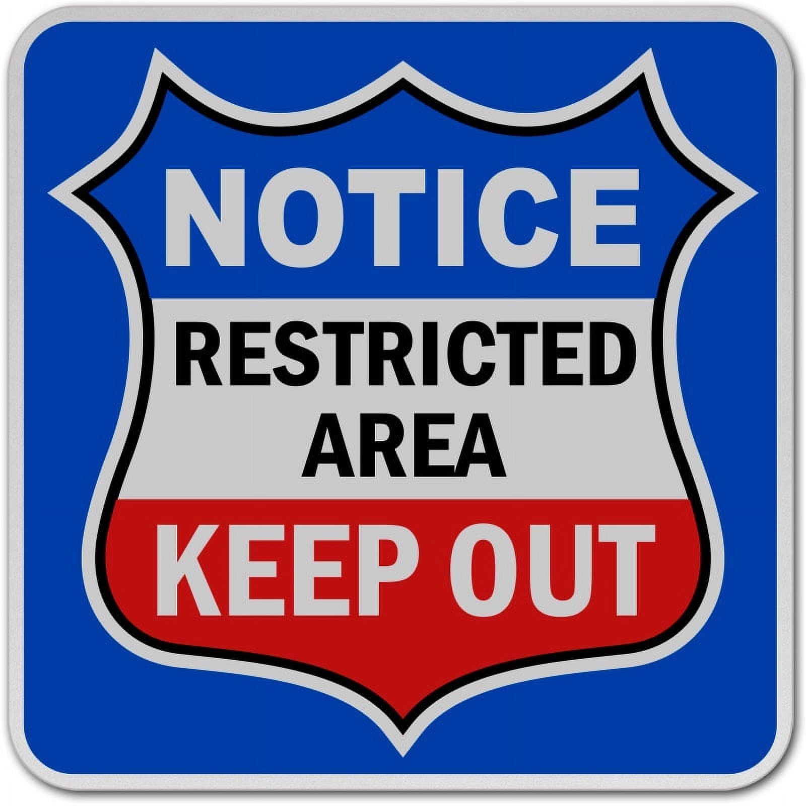 Traffic & Warehouse Signs - Restricted Area Keep Out Sign 2 - Weather ...