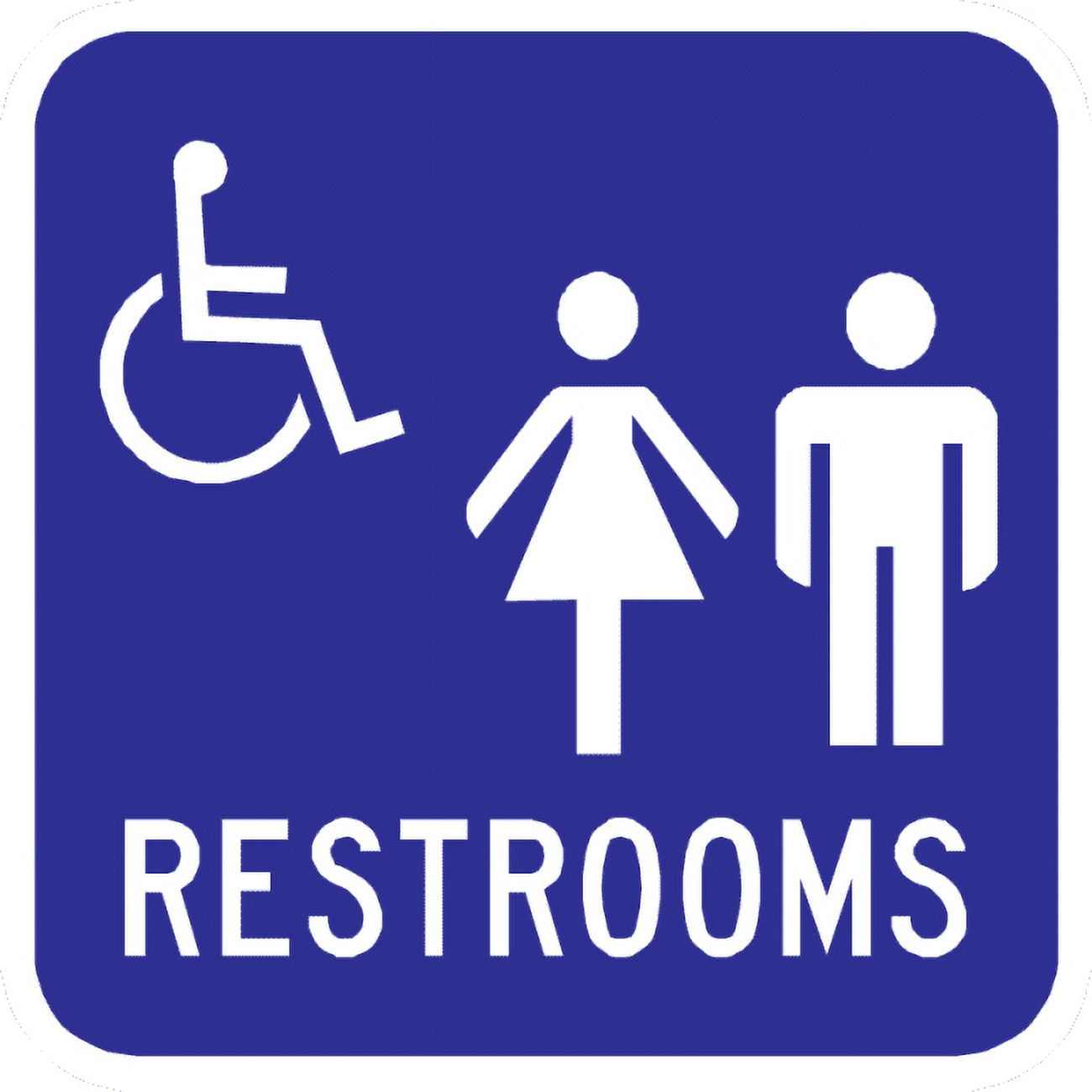 Traffic & Warehouse Signs - Restrooms Sign - Weather Approved Aluminum ...
