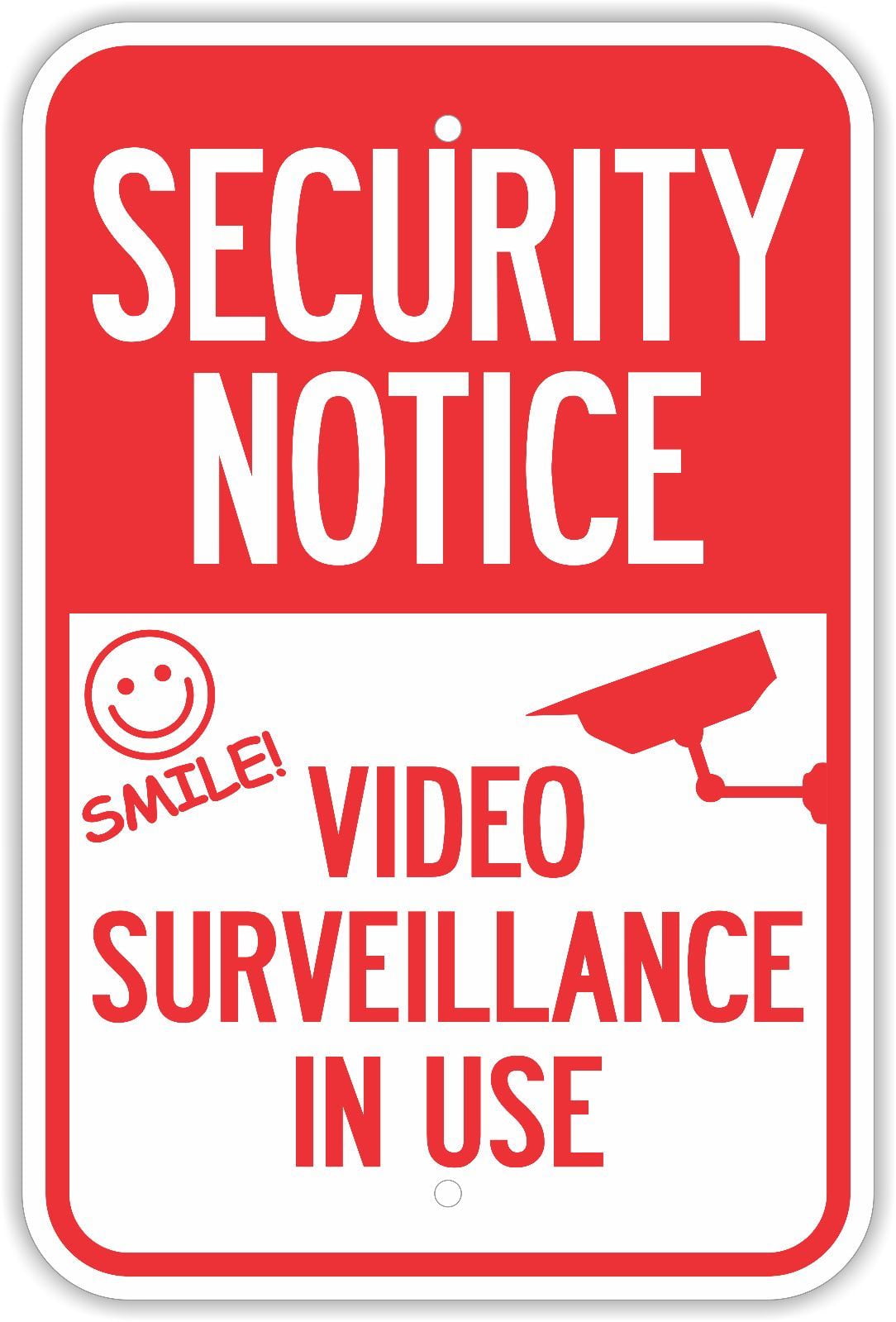 Traffic & Warehouse Signs - Security Notice Video Surveillance In Use ...