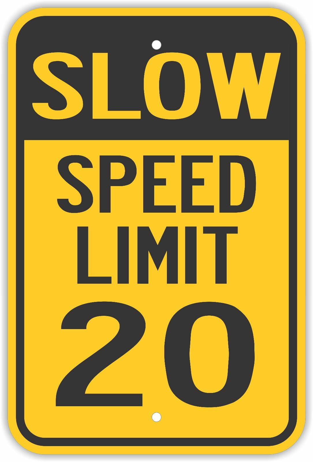 Traffic & Warehouse Signs - Slow Speed Limit 20 Signs Neighborhood Road ...