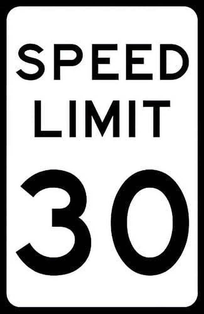 Traffic & Warehouse Signs - Speed Limit 30 MPH Sign 12 x 8 Aluminum ...