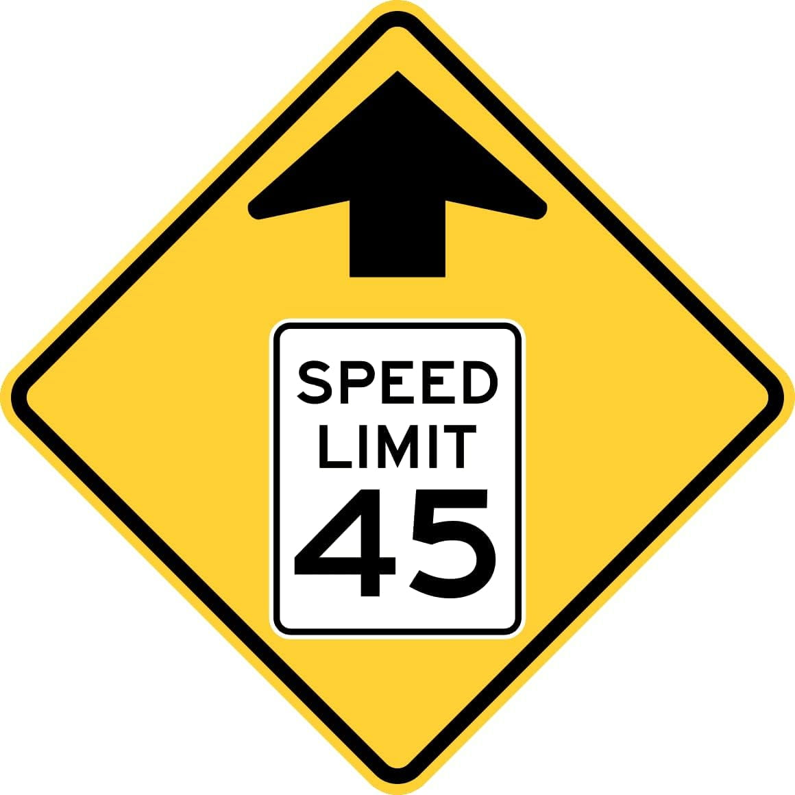 Traffic & Warehouse Signs - Speed Limit Ahead 10 x 7 Aluminum Sign ...