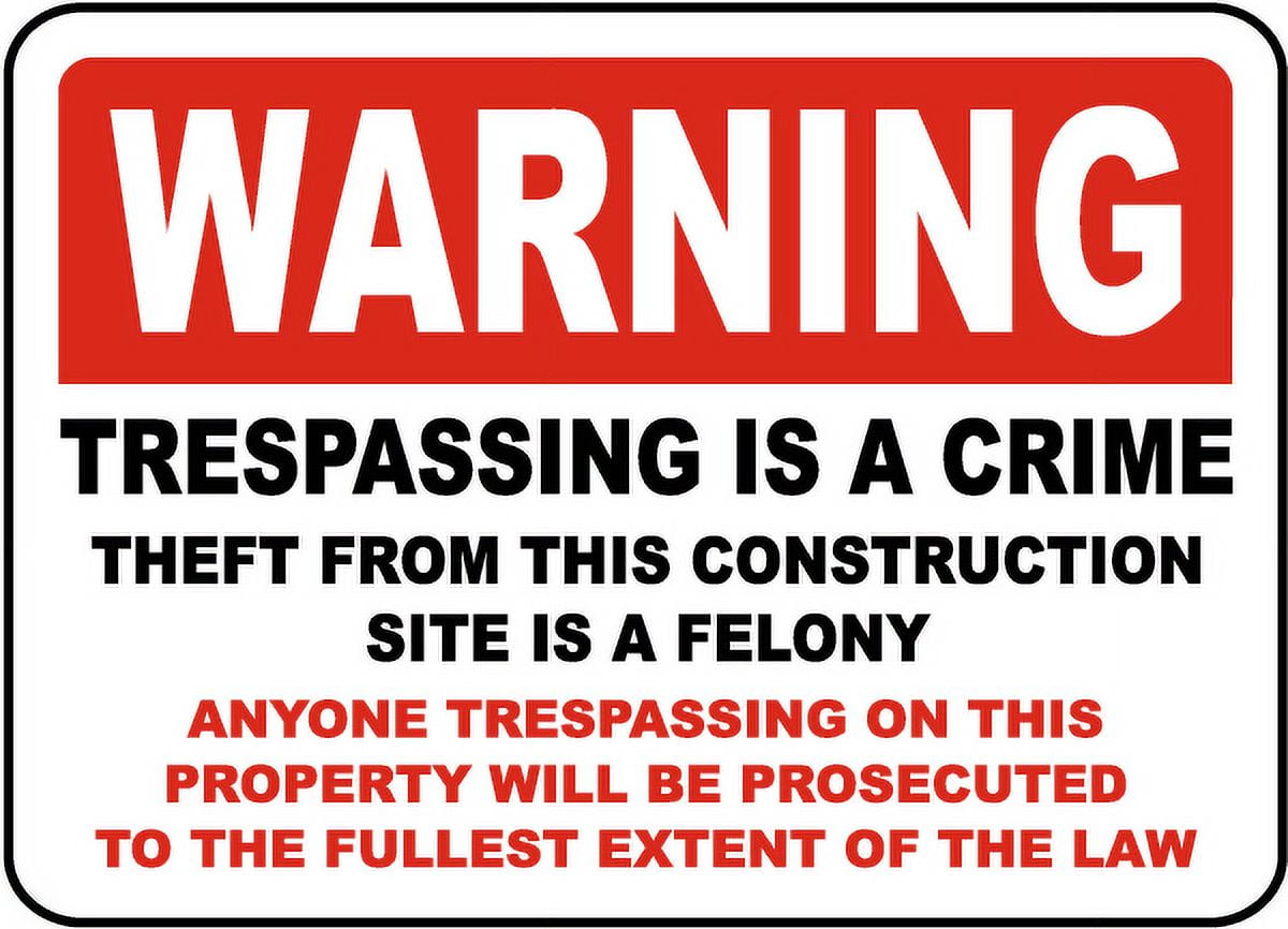 Traffic & Warehouse Signs - Theft From This Site Is A Crime Sign ...