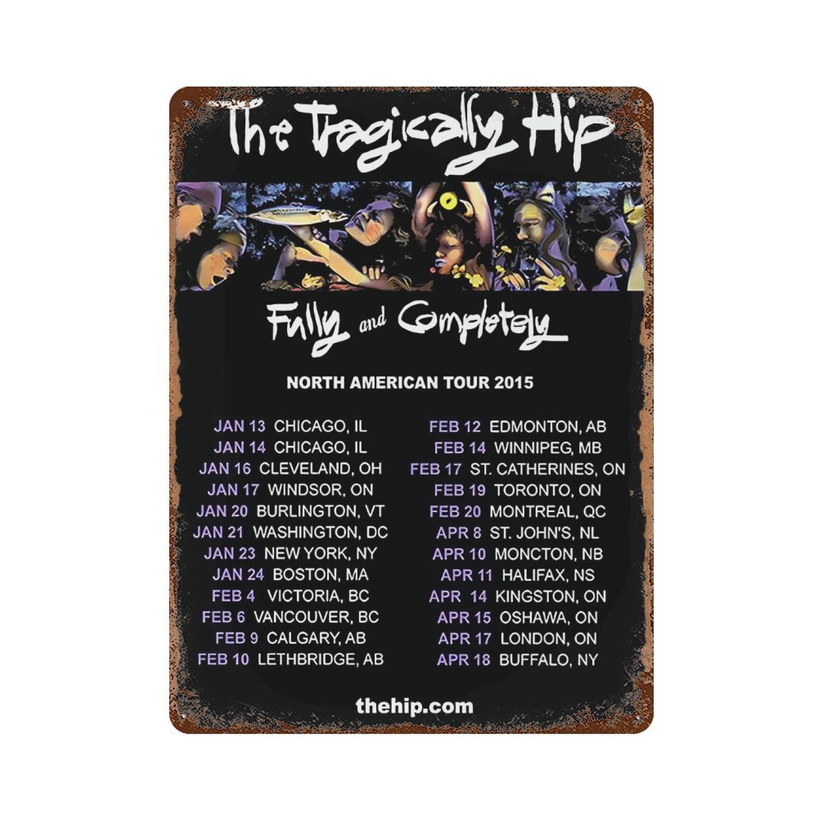 Tragically Hip Tin Metal Decorative Wall Paintings - Vintage Artwork ...