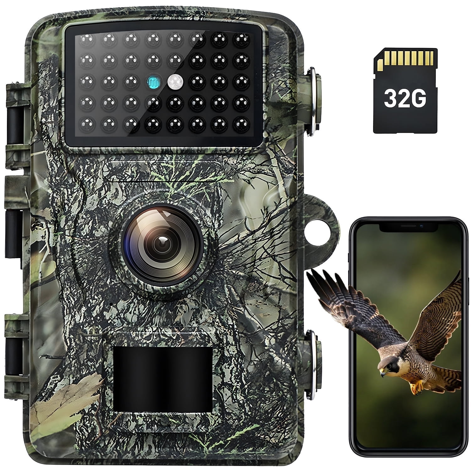 Absoke Trail Camera,4K 48MP with Night Vision,IP66 Waterproof 2.0”HD ...