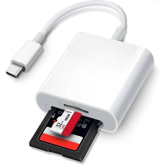 Trail Camera C SD Card Reader, 2 in 1 -C to Memory Card with SD MicroSD ...