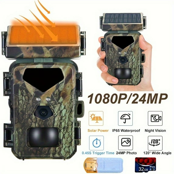 Trail Camera With Solar Panel, Live Video & Photo Game Camera For ...