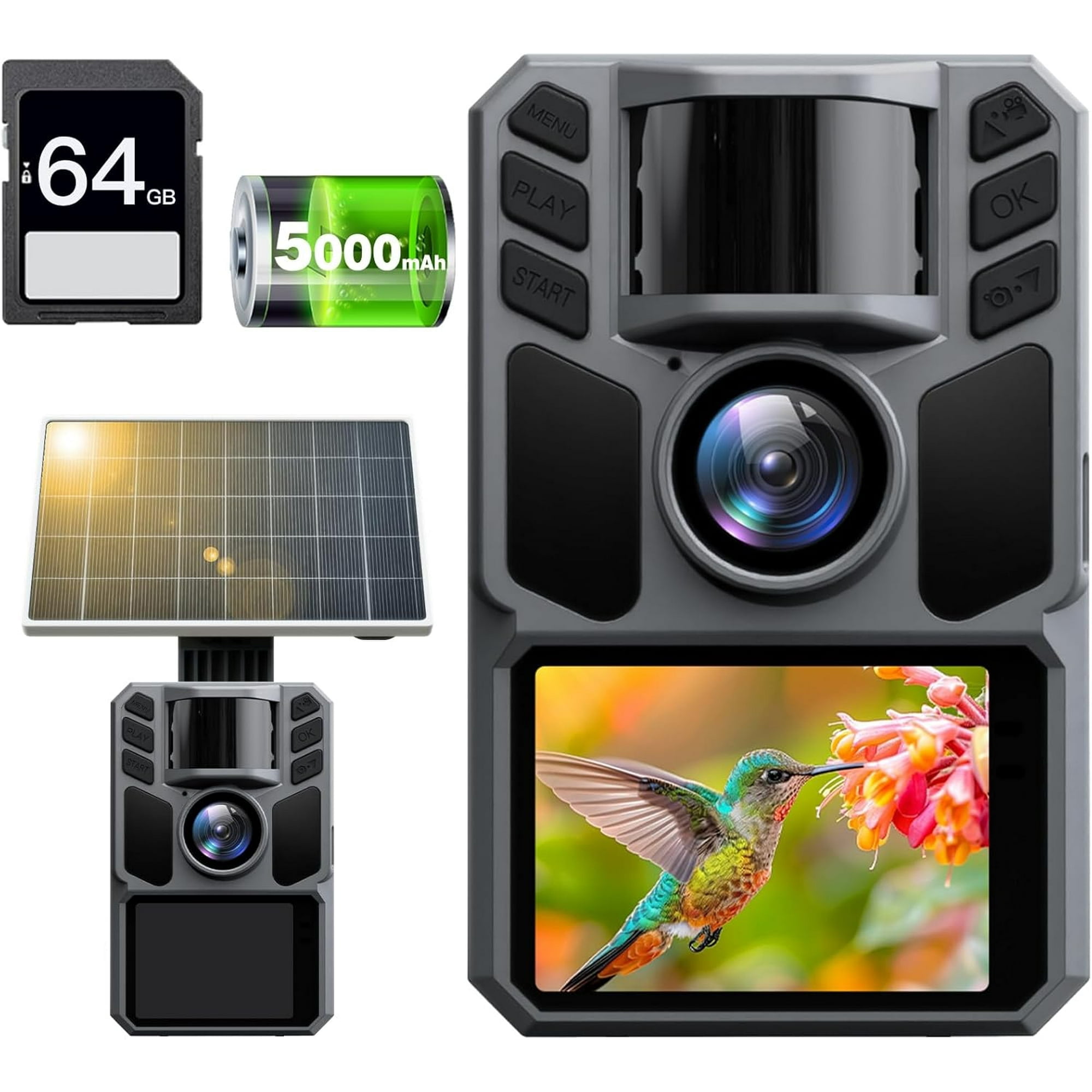 Free Shipping! FKPCAM Solar Trail Camera 4K 64MP Night Vision ...