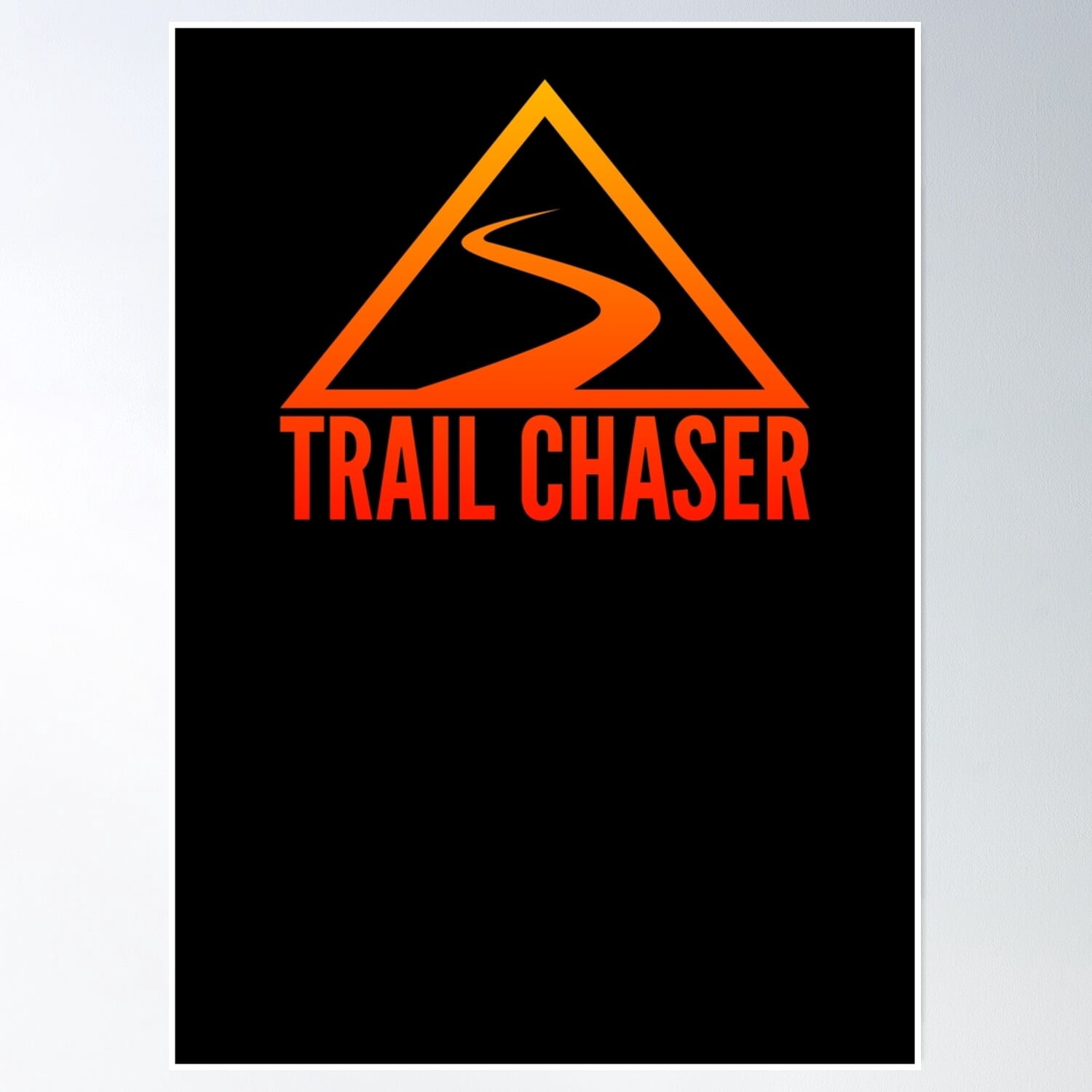 Trail Chaser Mountain Biker Poster Wall Art, Modern Wall Decor, 12x18 ...