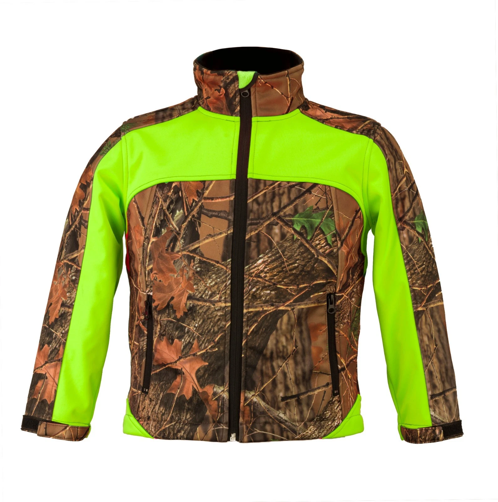 Trail Crest Kid's Camo & Neon Colors Zip Up Soft Shell Waterproof ...