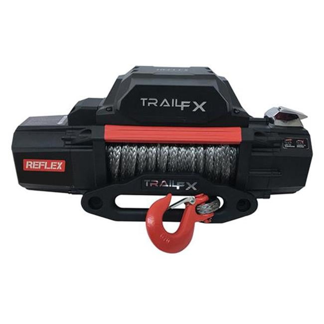 Trail FX WRS12B Reflex Series Electric Winch with Synthetic Rope, 12000 ...