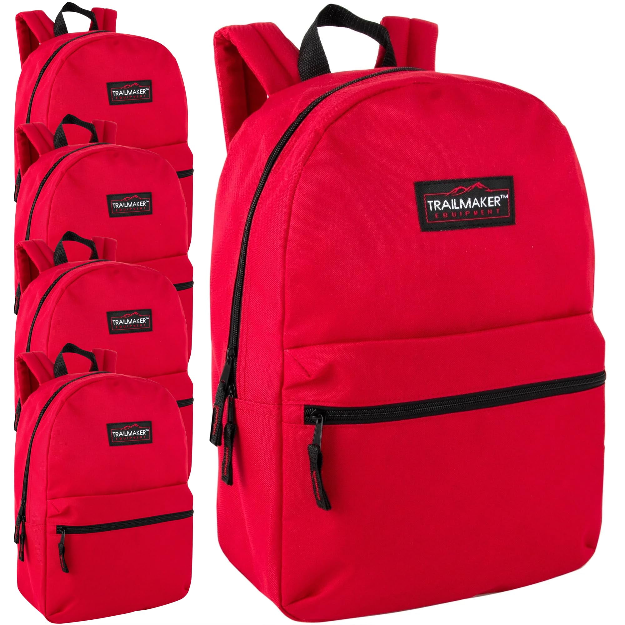 Trail Maker 24 Pack 17 Inch Basic Classic Backpacks for Adults, Work ...