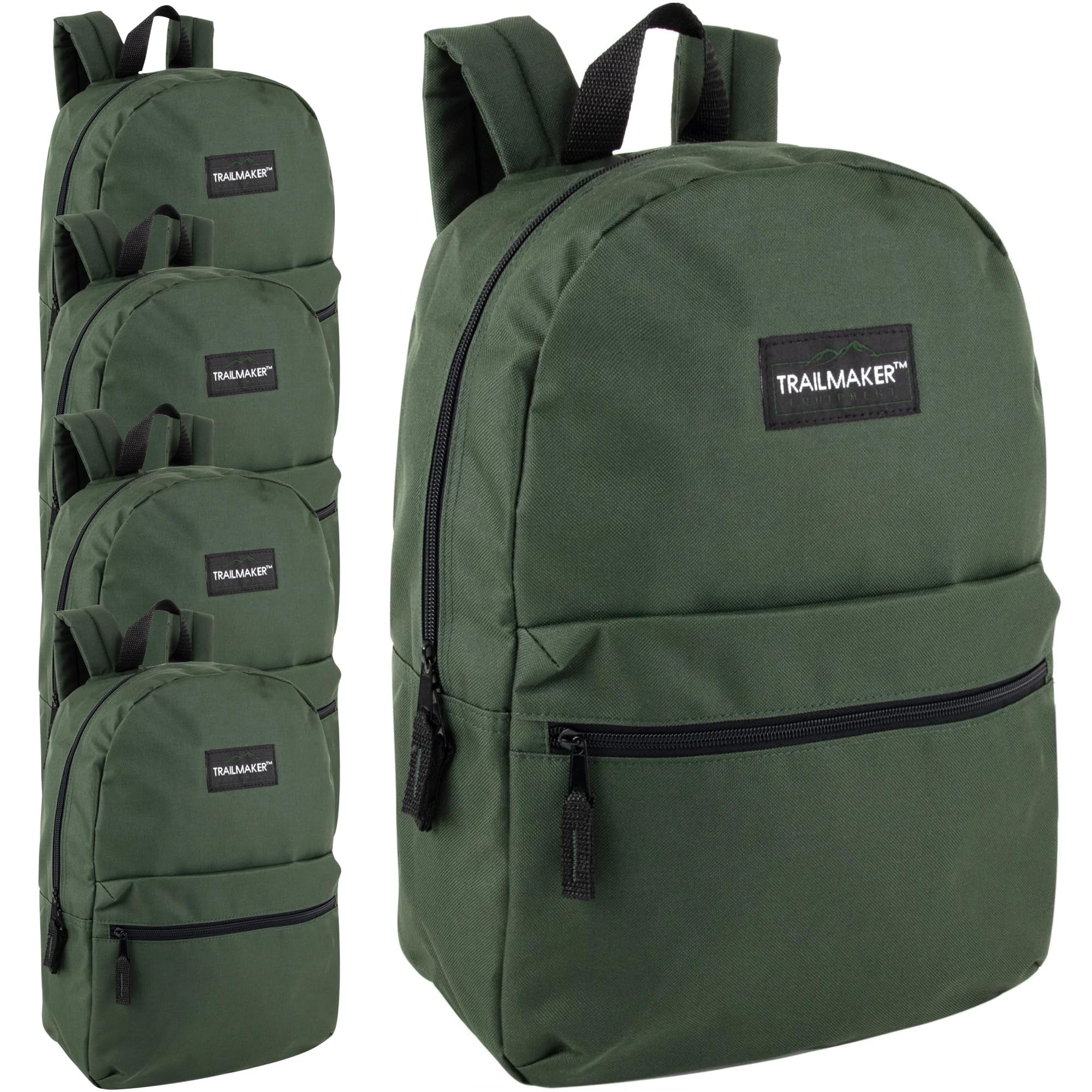 Trail Maker 24 Pack 17 Inch Durable 600 Denier Polyester Backpacks with ...